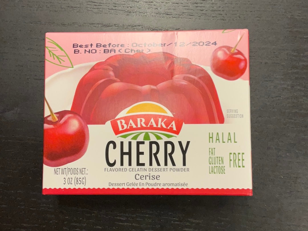 Baraka cherry flavored gelatin dessert – Pitaland